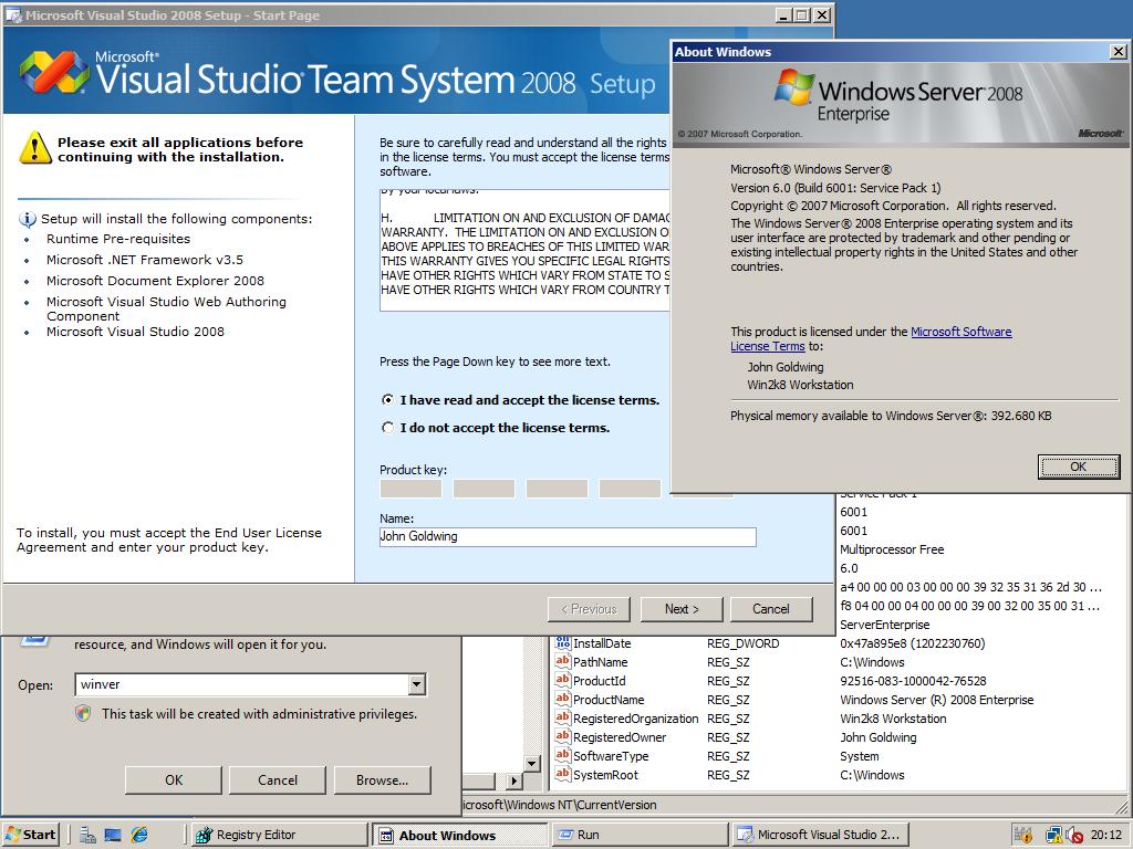 Change Registered Owner name and organisation – Windows 2008 Workstation! Change Registered Owner name and organisation – Windows 2008 Workstation!